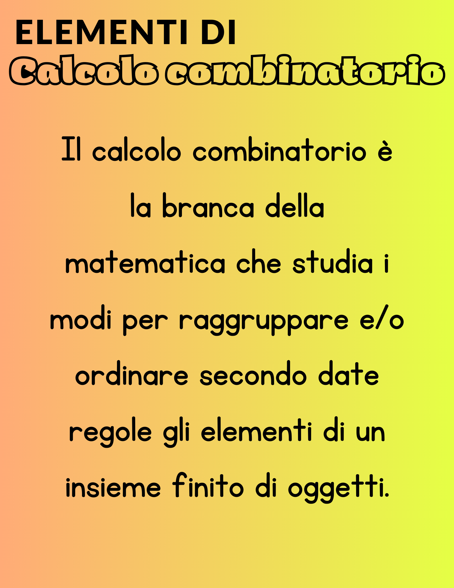 Elementi di calcolo combinatorio - SOS Matematica